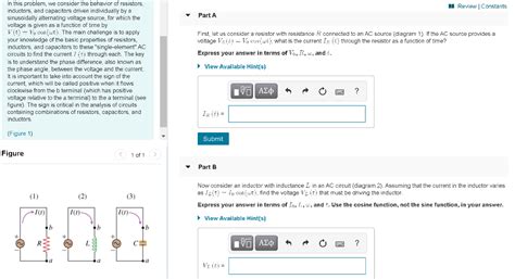 Solved Part C Again Consider An Inductor With Inductance