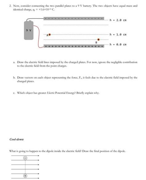 Solved 2 Now Consider Connecting The Two Parallel Plates