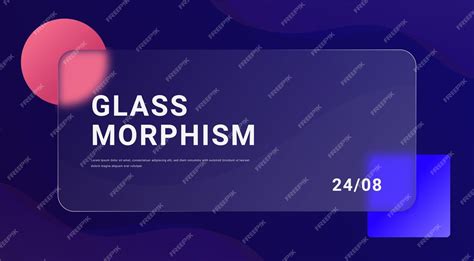 Premium Vector Glassmorphism Layout Template Blurred Banner Design Realistic Glass Blurred