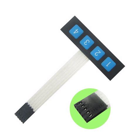 1x4 4 key matrix membrane switch keypad keyboard control panel scm extended keyboard super slim