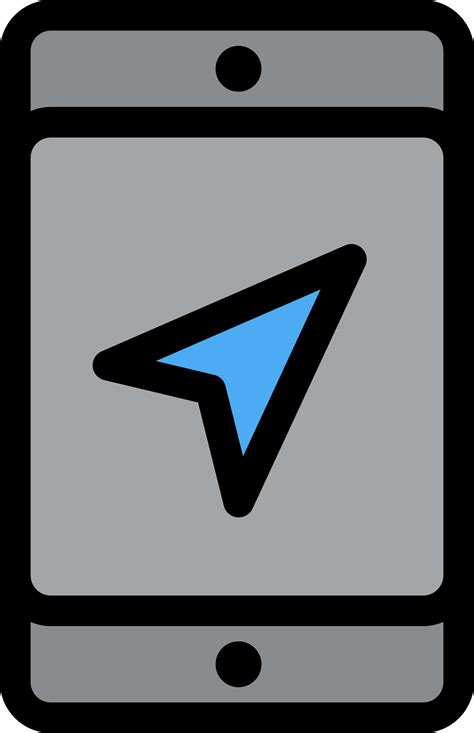 Mobile Location Map Service Flat Color Icon Vector Icon Banner Template 19104114 Vector Art At