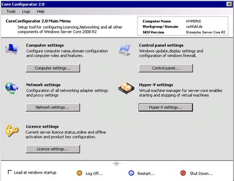 Einsatz Des Core Configurator Tools Mit Hyper V Server R Hyper V Server Blog