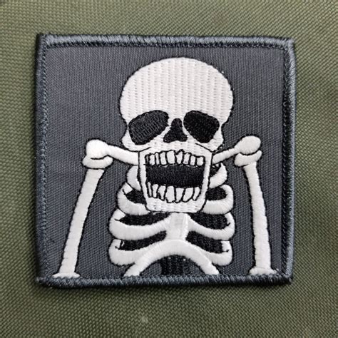 Spooky Scary Skeleton Patch Badgerhound Supply Co