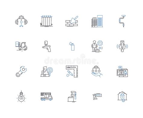 Engineer Line Icons Collection Innovator Designer Builder Creator