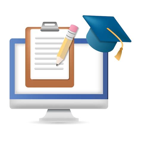 Afstandsexamenpictogram 3d Illustratie Uit E Learningcollectie Creatief
