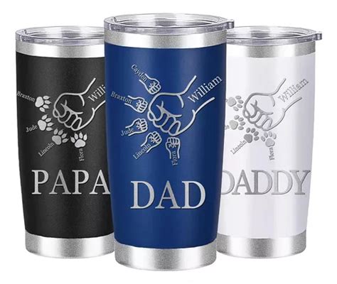 Vasos Personalizados Para Papá Con Nombres Hasta 6 Nombres Envío Gratis