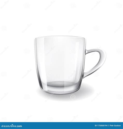 Empty Drinking Glass Cup 3d Stock Vector Illustration Of Empty