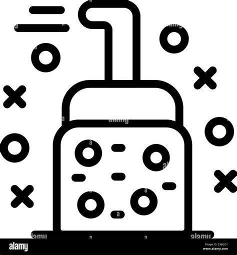 Simplified Vector Illustration Of A Classic Space Invader Alien In Line Art Style Perfect For