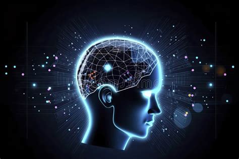 Robot With Big Data Of Brain And High Technology Stock Illustration Illustration Of Cyber