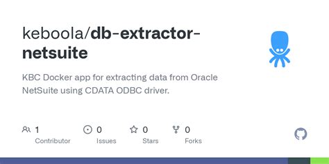 Github Keboola Db Extractor Netsuite Kbc Docker App For Extracting