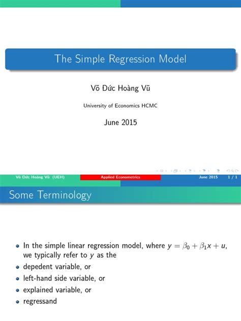 Chapter2 Econometrics Old Pdf Errors And Residuals Ordinary Least Squares