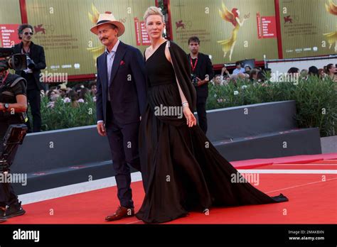 Todd Field Left And Cate Blanchett Pose For Photographers Upon Arrival At The Premiere Of The