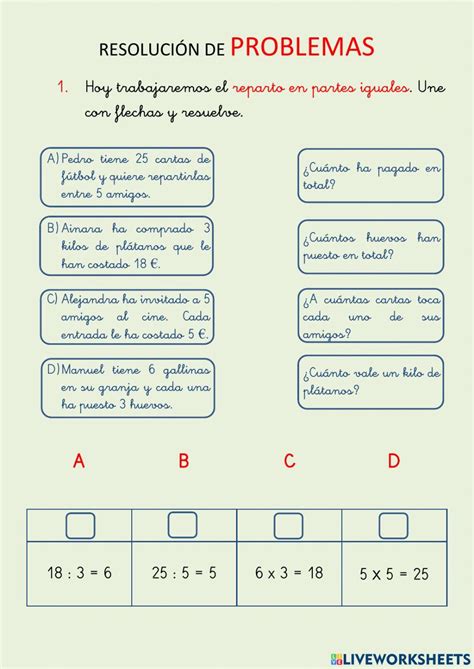 Resolución De Problemas Online Exercise For 3º De Primaria Live