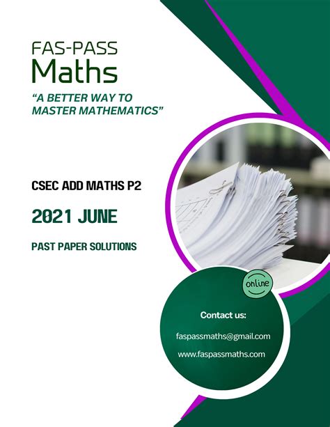 Past Paper Solutions Fas Pas Maths Store