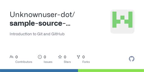Github Unknownuser Dotsample Source Repository Introduction To Git And Github