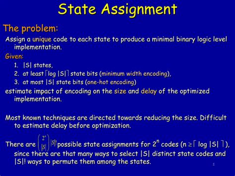 State Assignment