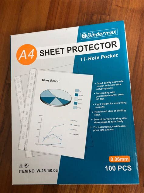 A4 Size Sheet Protector Bindermax Hobbies Toys Stationery Craft Stationery Babe