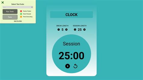 build a 25 5 clock for freecodecamp