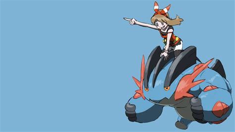 May and Mega Swampert 插画师blacknirrow的巨沼怪插画图片 BoBoPic