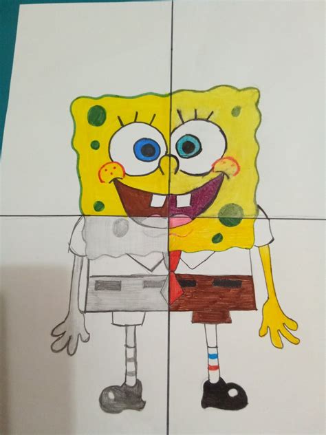4 Side Sponge Bob Arte Di Bambino Arte Bambini