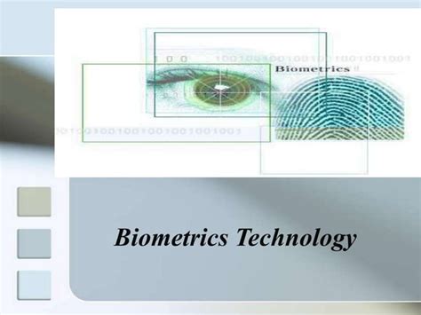 Biometricstechnology In Iot And Machine Learning Ppt