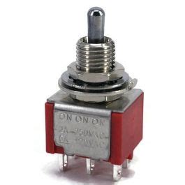 Mini Toggle Switch 1M Series DPDT On On On Short Lever
