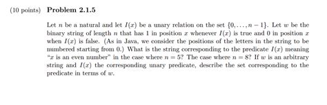 solved let n be a natural and let i x be a unary relation