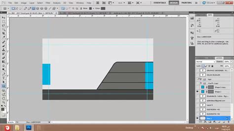 تصميم كارت شخصى احترافى بالفوتوشوب Business Card Youtube
