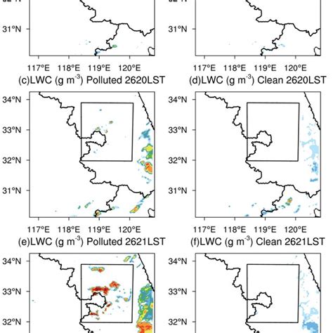 Liquid Water Content Lwc Distribution At The Bottom Layer From