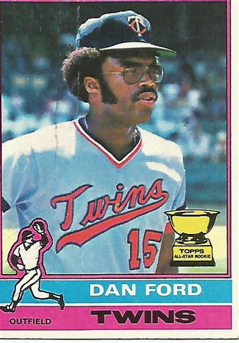 Topps 1975 All Star Rookie Team Dan Ford Press Room Pass