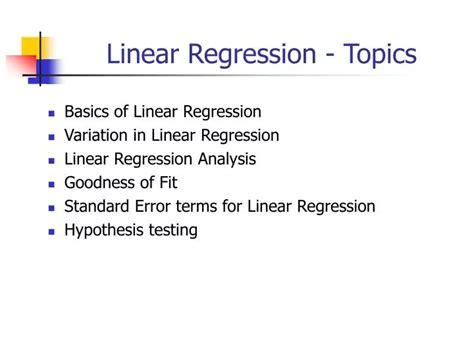 Ppt Linear Regression Topics Powerpoint Presentation Free Download