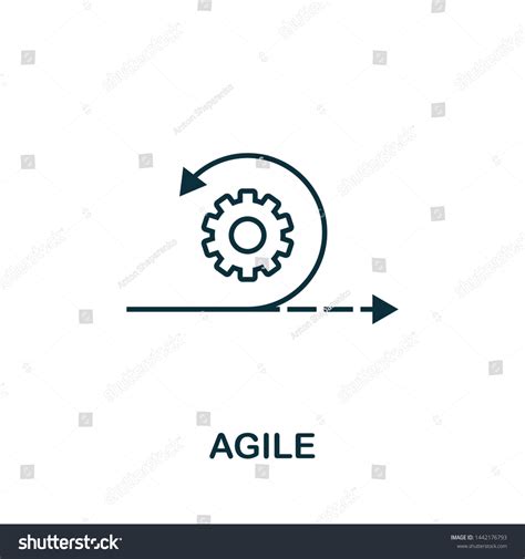Agile Outline Icon Thin Line Concept Stock Vector Royalty Free