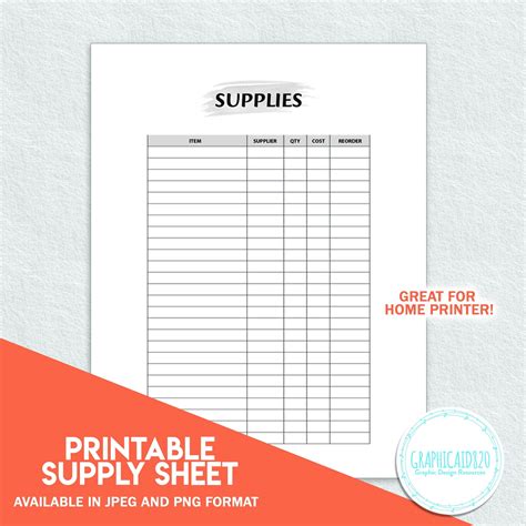Free Printable Inventory Sheet Template Download Free Printable