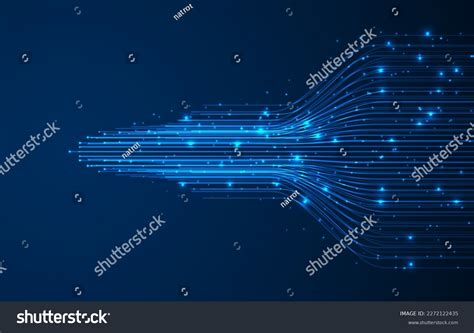 Technology Background Big Data Visualization Concept Stock Vector