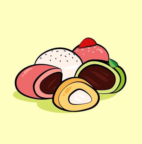 カラフルなアイスクリームコーンのイラスト