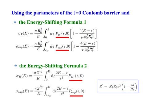 Simplified Formulae For Reaction And Capture Cross Sections See Ref Download Scientific
