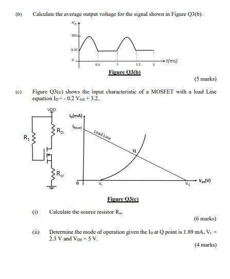 Solved B Calculate The Average Output Voltage For The