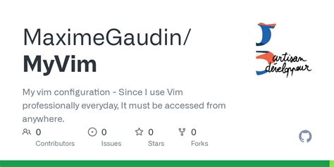 Github Maximegaudinmyvim My Vim Configuration Since I Use Vim Professionally Everyday It