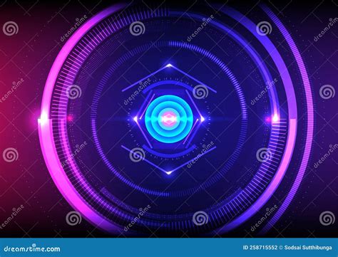 Circle Power Science Technology Online Connection Network Futuristic Abstract Background Vector