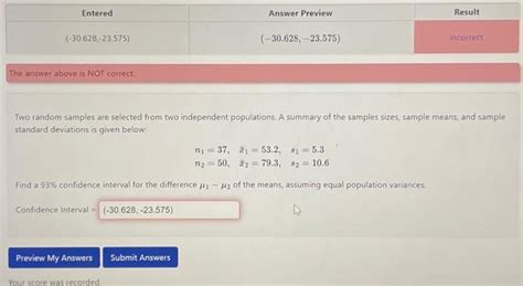 Solved Two Random Samples Are Selected From Two Independent