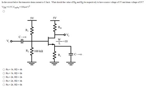 In The Circuit Of Fig P7 31 The Nmos Transistor Has Vt 0 5 V And