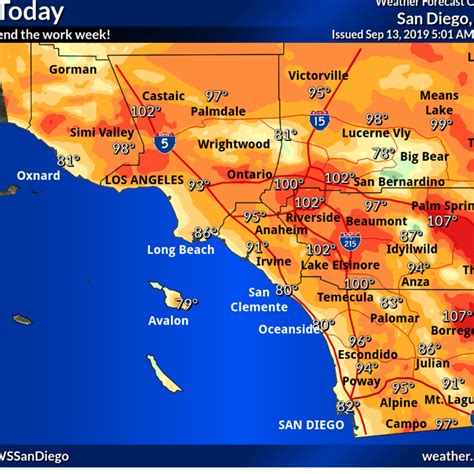 California Weather Map Today