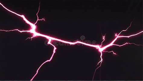 Pink Lightning Impact Effect On Plain Black Ai Generated Stock Illustration Illustration Of