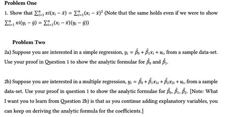 Solved Show That N I Xi Xi X Bar N I Xi Chegg Com