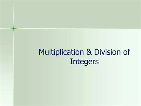 OPERATIONS ON INTEGERS Ppt