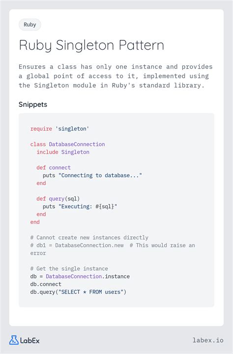 Ruby Singleton Pattern