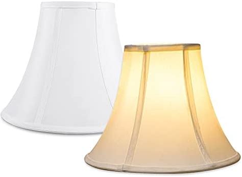 Bell Lamp Shades Set Of 2 Spider Silk Shantung For Table And Floor Lamps