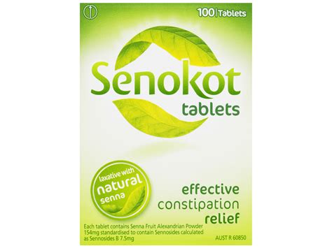 Senokot Tablets Constipation Relief 100 Pack Skulibrary