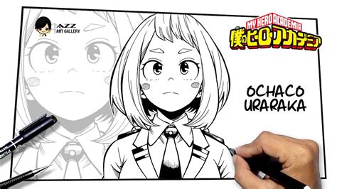 How To Draw Ochaco Uraraka From My Hero Academia Youtube