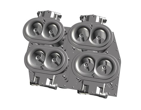 Stl File Pro Stock Tunnel Ram Intake With Split Dominator Carbs 🐏・3d Printable Design To